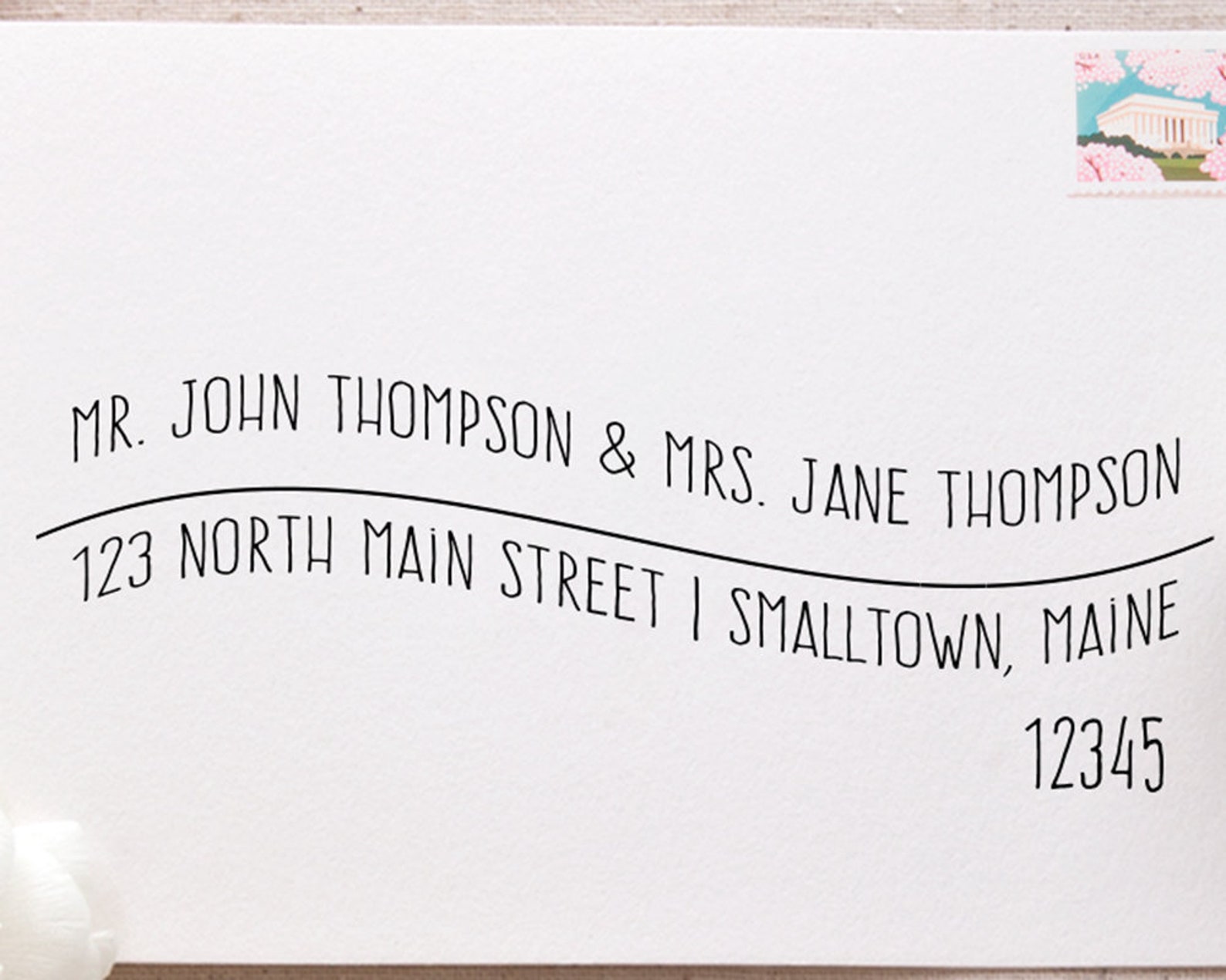 Printable Envelope Address Template Casual Wave Addressing - Etsy