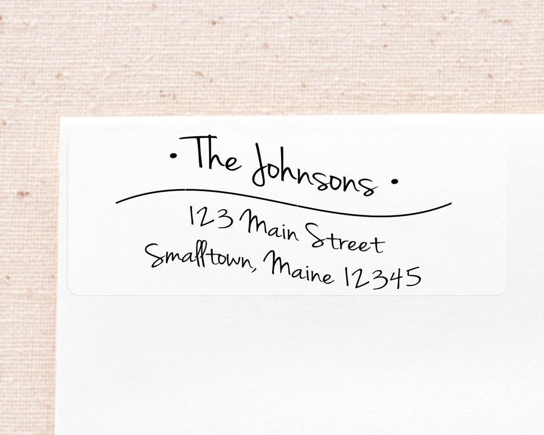 Printable Mail Address Label Template Hand-lettered Wave Printable Mail ...