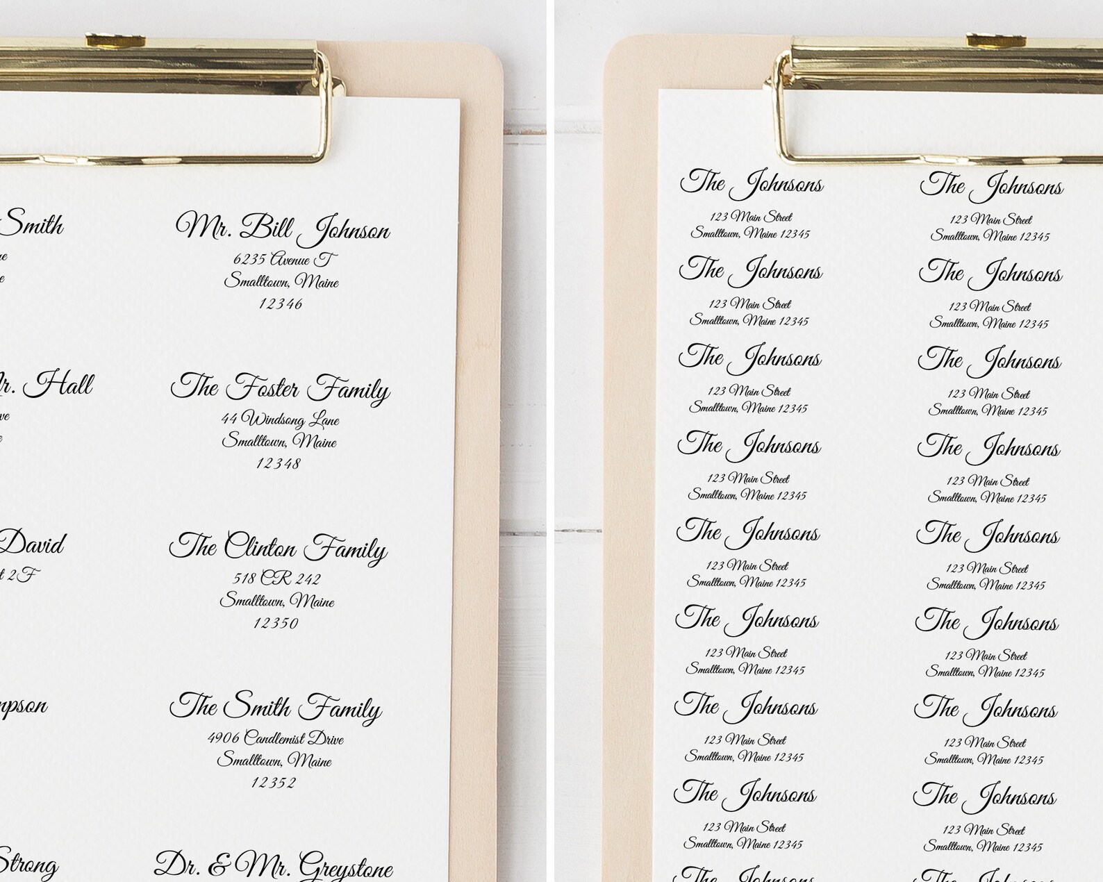 Printable Mail Address Label Template Bundle Elegant Calligraphy ...