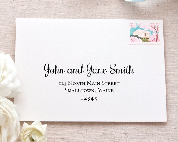 Classic Calligraphy Mailing Labels Template Easy to Use | Etsy