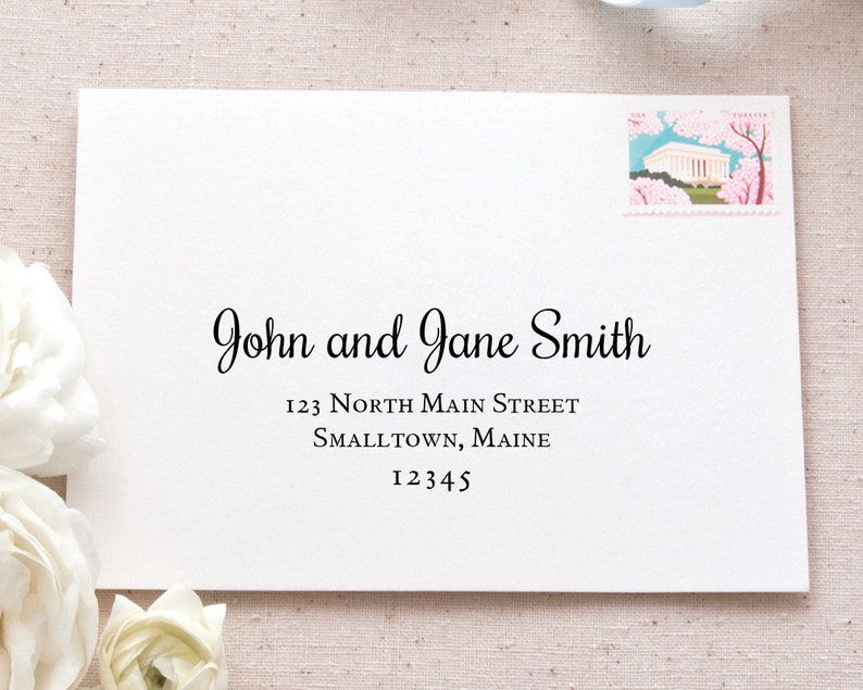 Classic Calligraphy Mailing Labels Template Easy to Use Printable ...