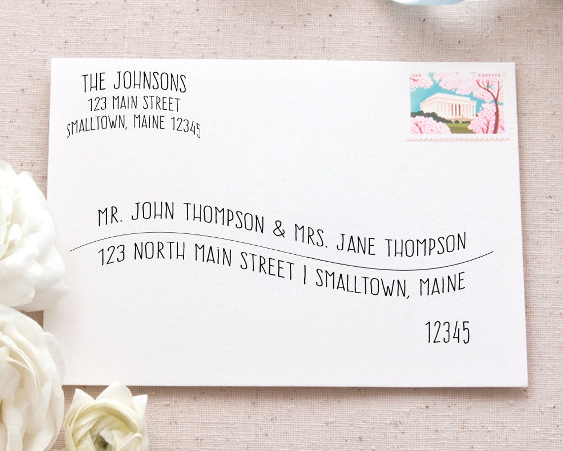 Printable Envelope Address Template Bundle Casul Wave - Etsy