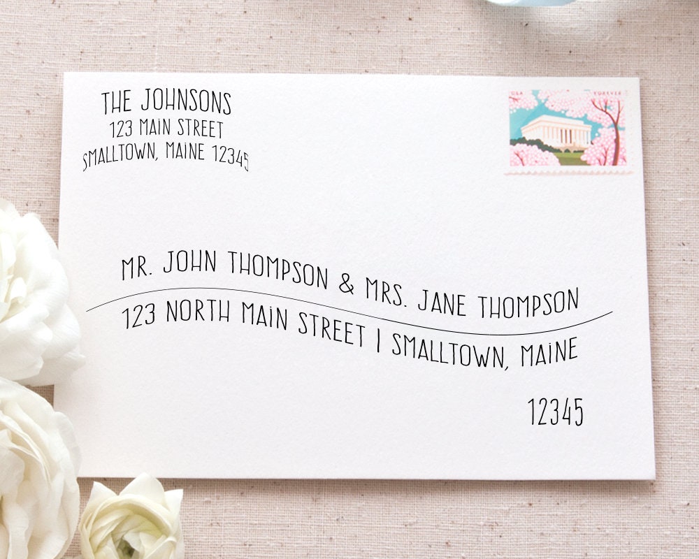 Printable Envelope Address Template Bundle Casul Wave - Etsy