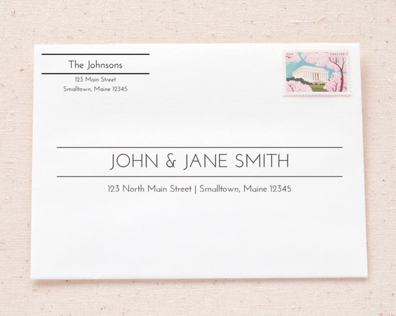Printable Envelope Address Template Clean and Modern Envelope ...