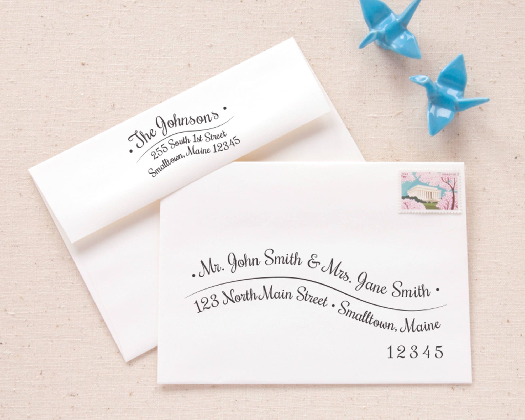 Printable Envelope Address Template Bundle Calligraphy Wave - Etsy