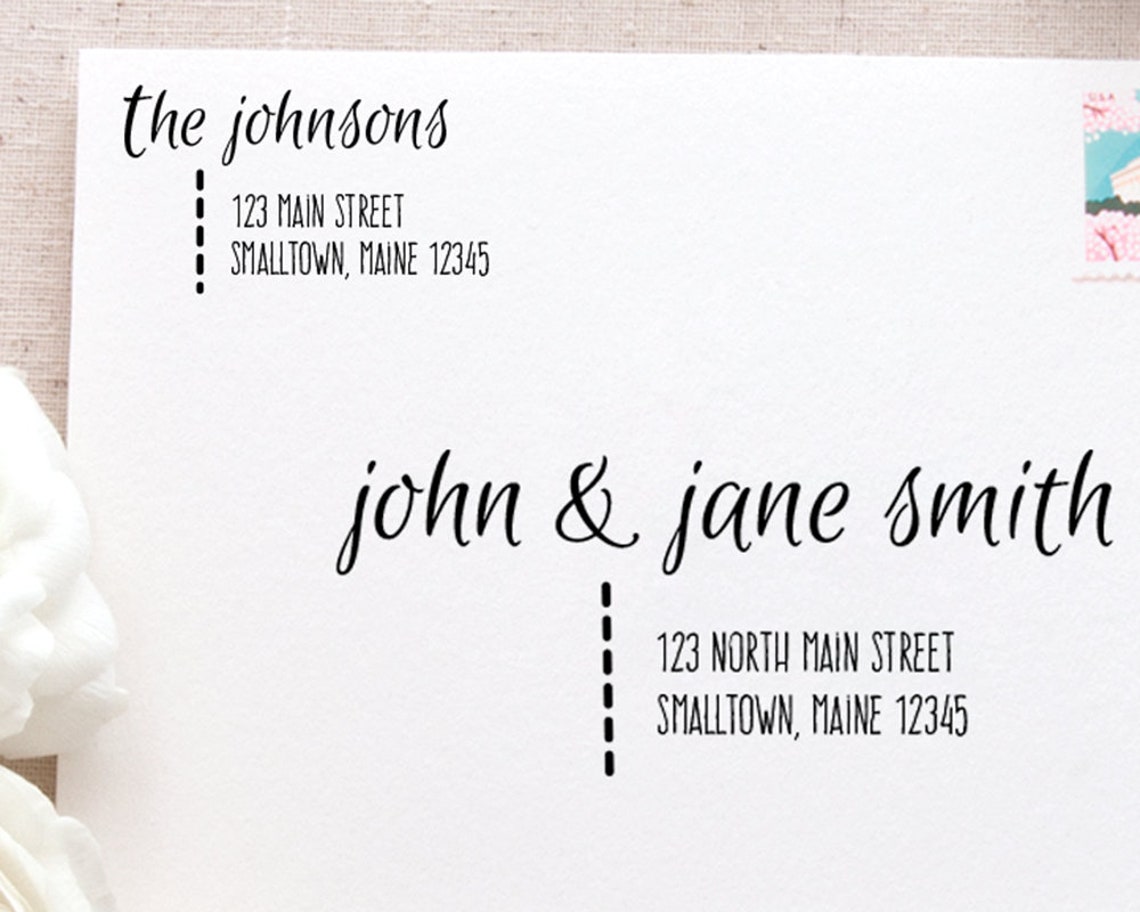 Printable Envelope Address Template Bundle Casual Calligraphy Envelope ...