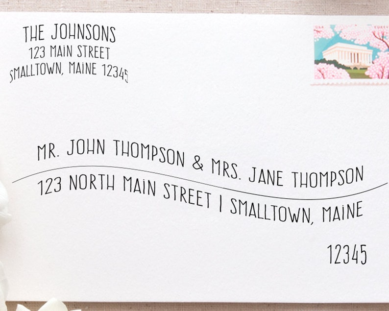 Printable Envelope Address Template Bundle Casul Wave - Etsy