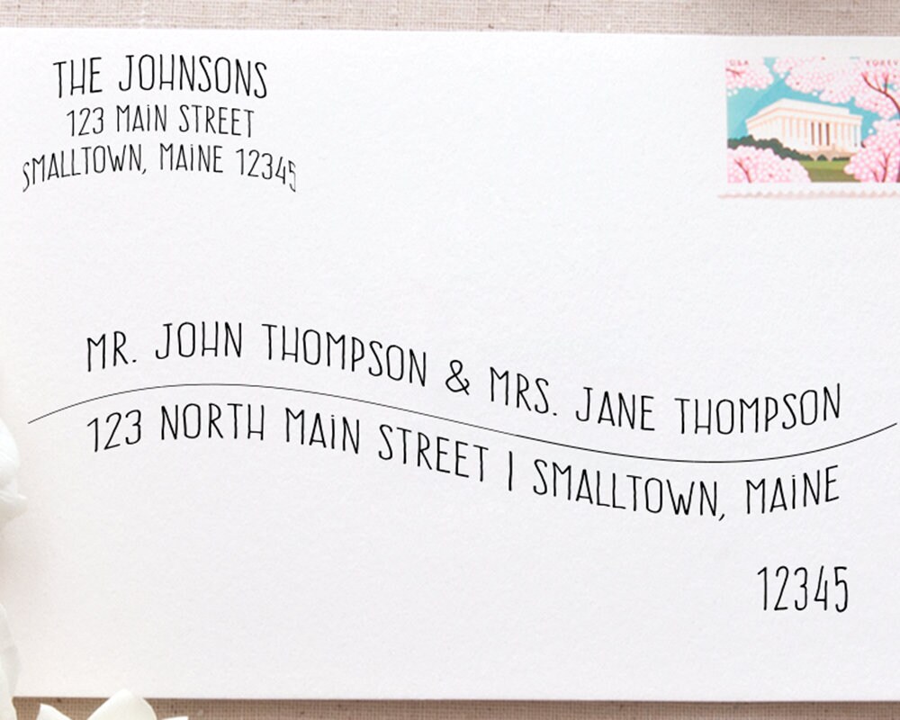 Printable Envelope Address Template Bundle Casul Wave - Etsy