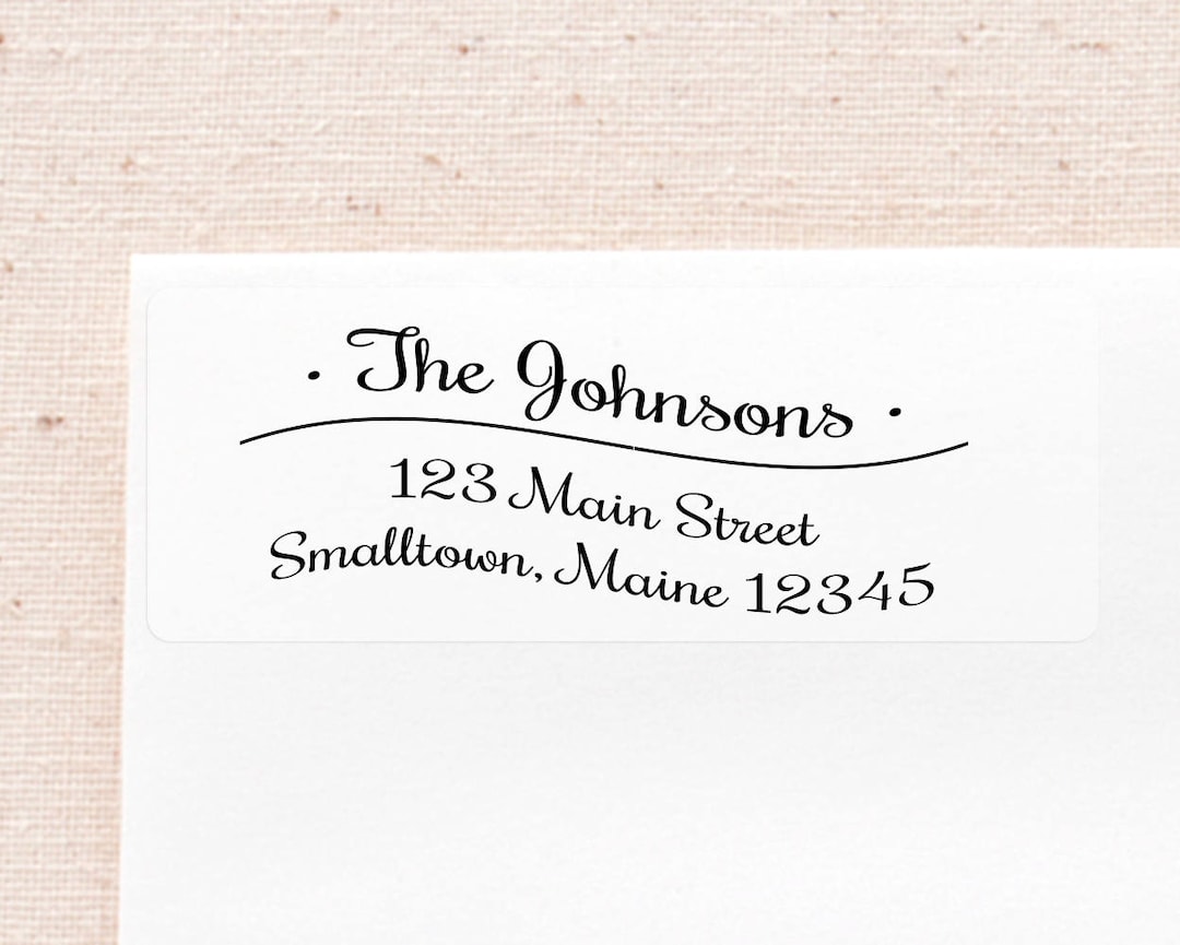 Printable Mail Address Labels Template Calligraphy Wave Printable Mail ...