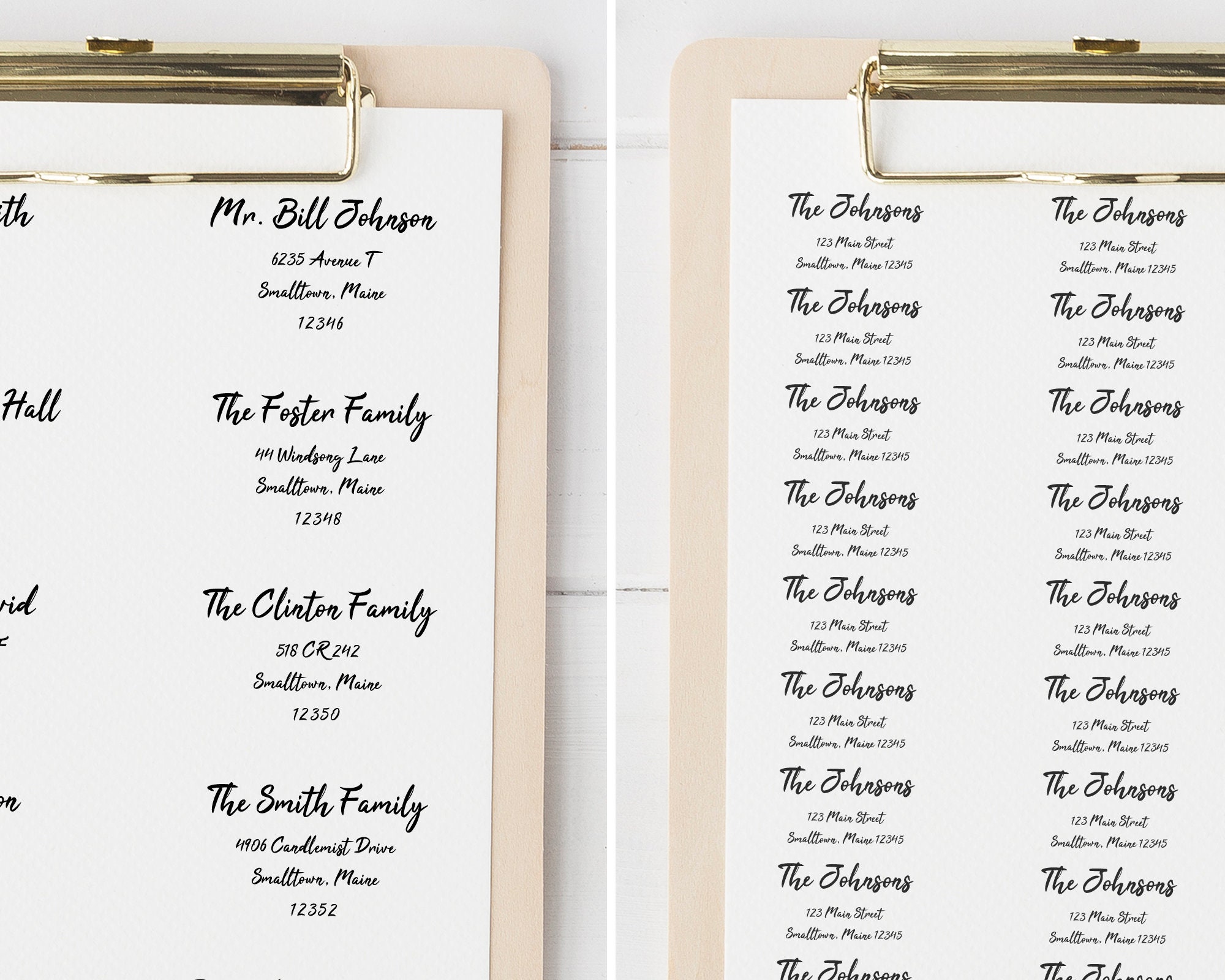 Printable Mail Address Label Template Bundle Casual Calligraphy ...