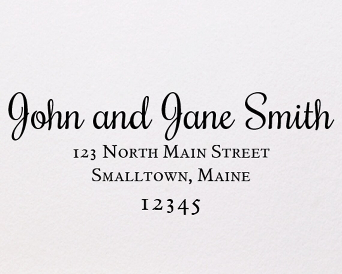 Printable Envelope Address Template Bundle Classic Calligraphy Envelope ...