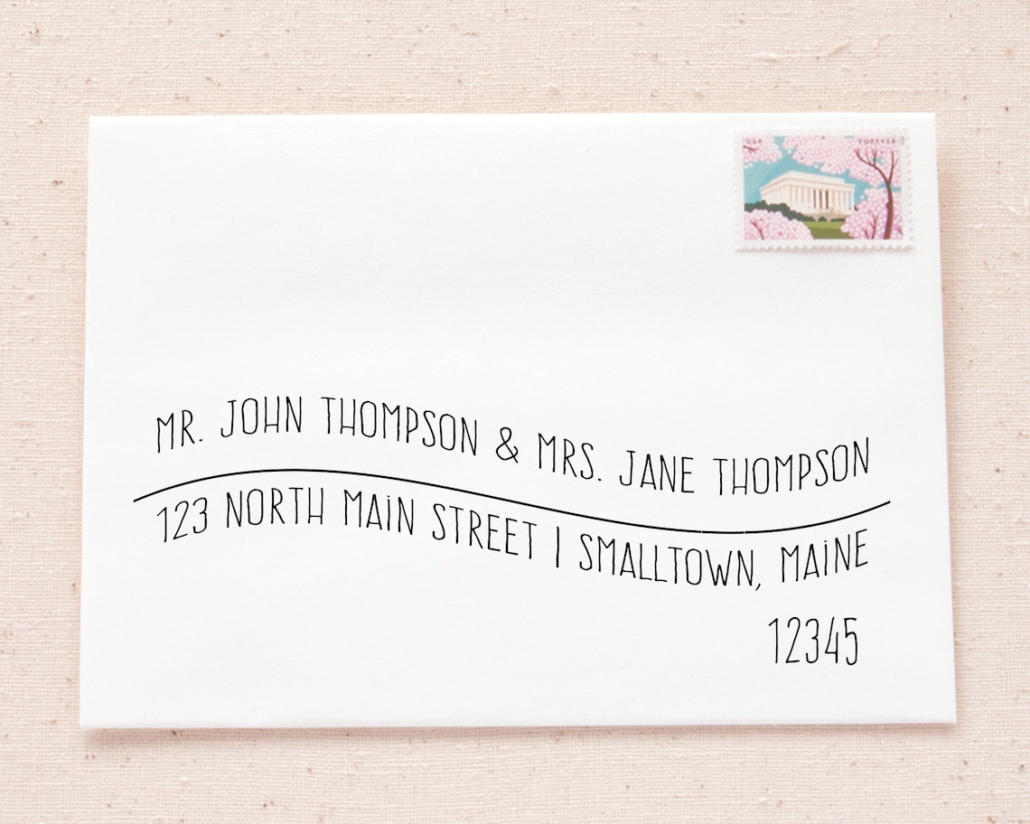 Printable Envelope Address Template Casual Wave Addressing - Etsy