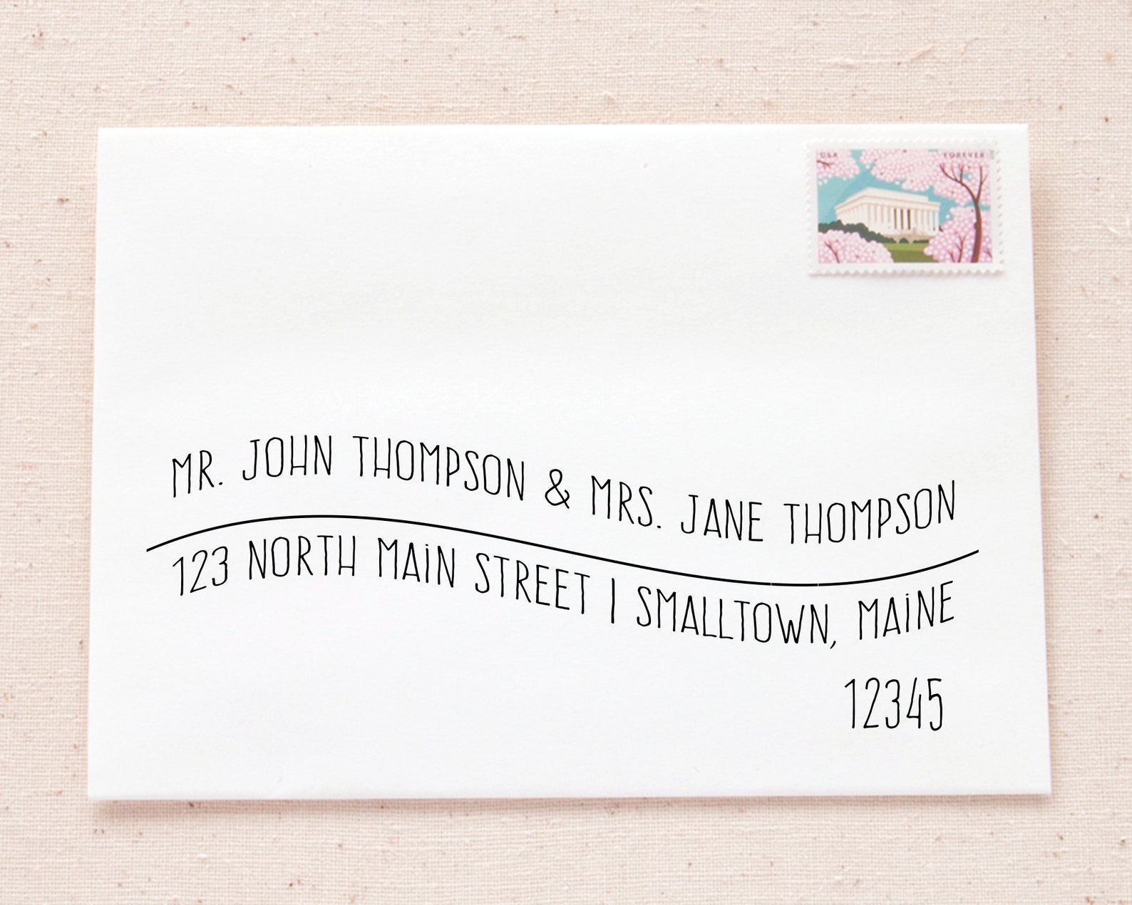 Printable Envelope Address Template Casual Wave Addressing - Etsy