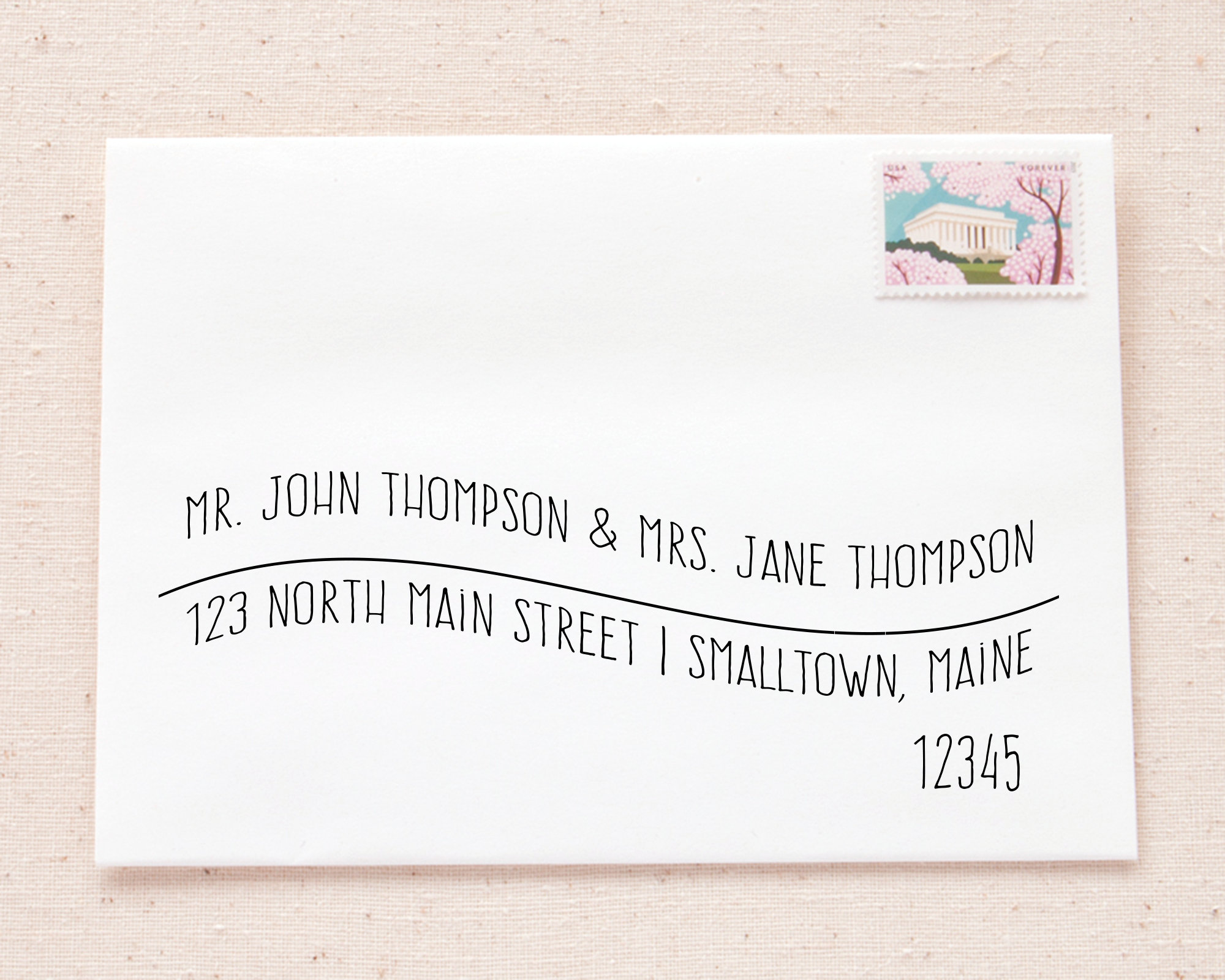 Printable Envelope Address Template Casual Wave Addressing - Etsy