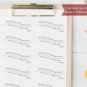 Printable Mail Address Label Template Hand-lettered Wave Printable Mail ...