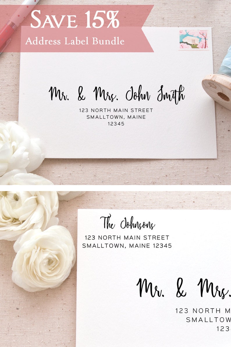 Printable Envelope Address Template Romantic Calligraphy - Etsy