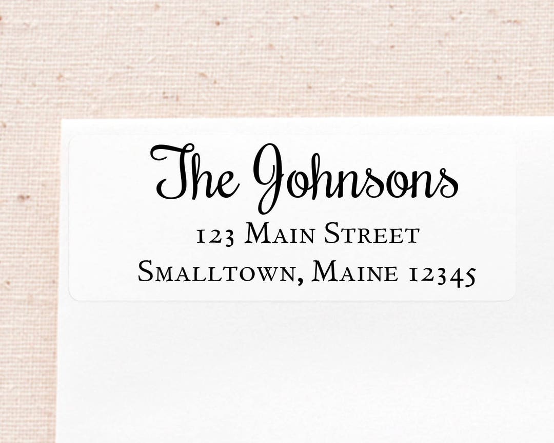 Printable Mail Address Label Template Classic Calligraphy Printable ...