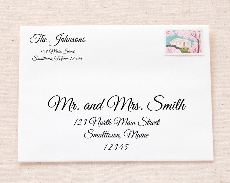 Printable Mail Address Label Template Bundle Elegant Calligraphy ...
