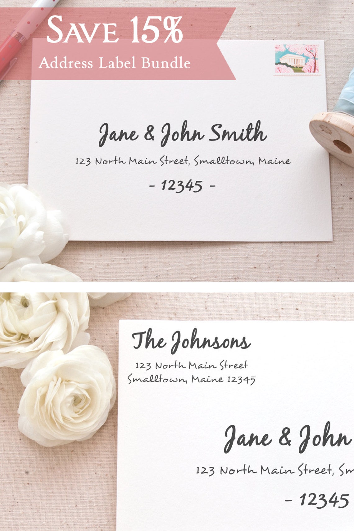 Printable Mail Address Label Template Hand-lettered - Etsy