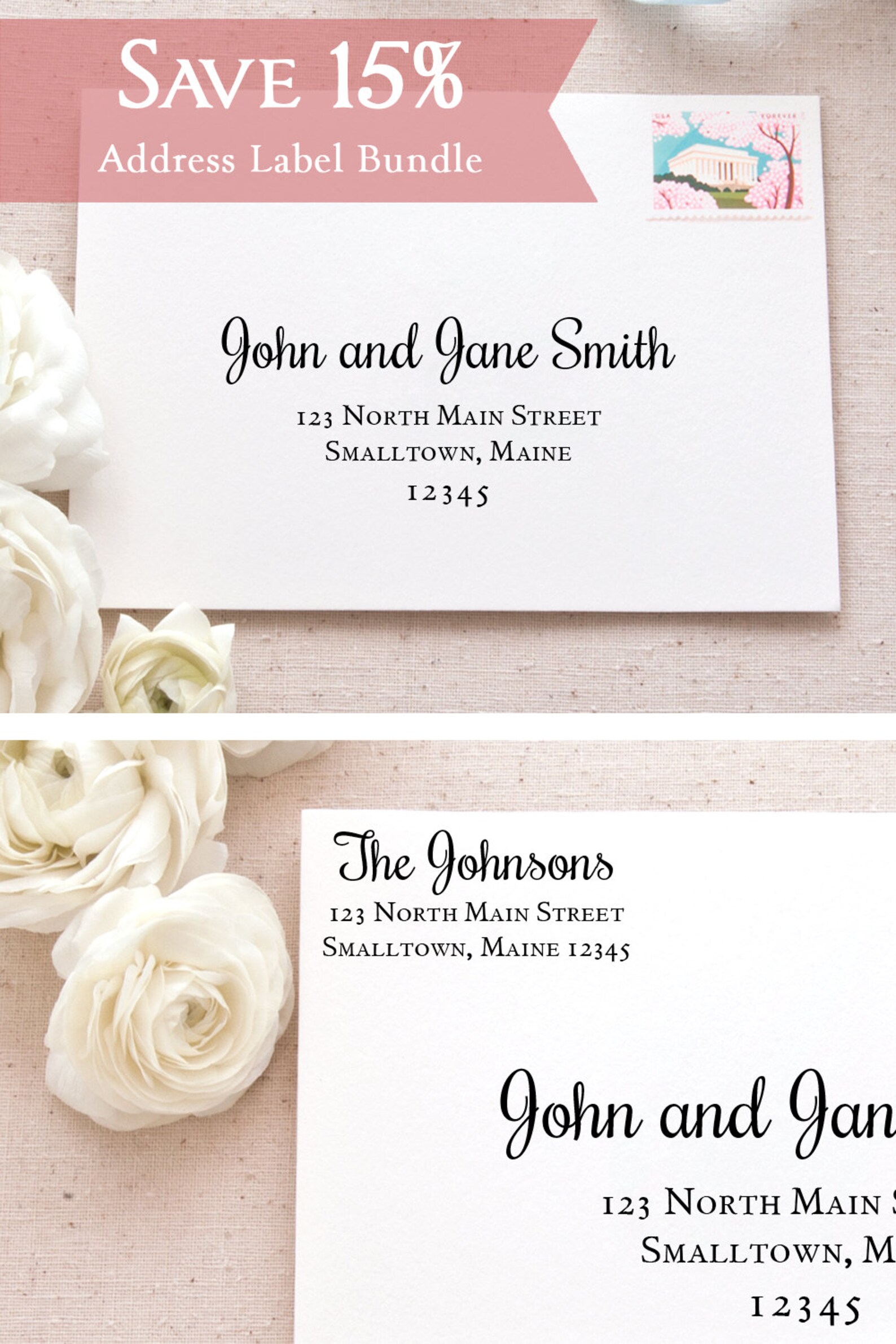 Classic Calligraphy Mailing Labels Template Easy to Use Printable ...