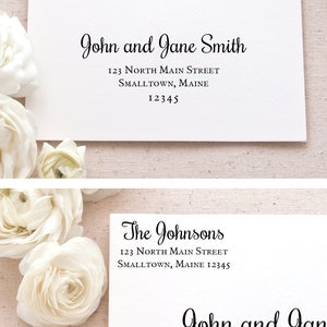Classic Calligraphy Mailing Labels Template Easy to Use Printable ...