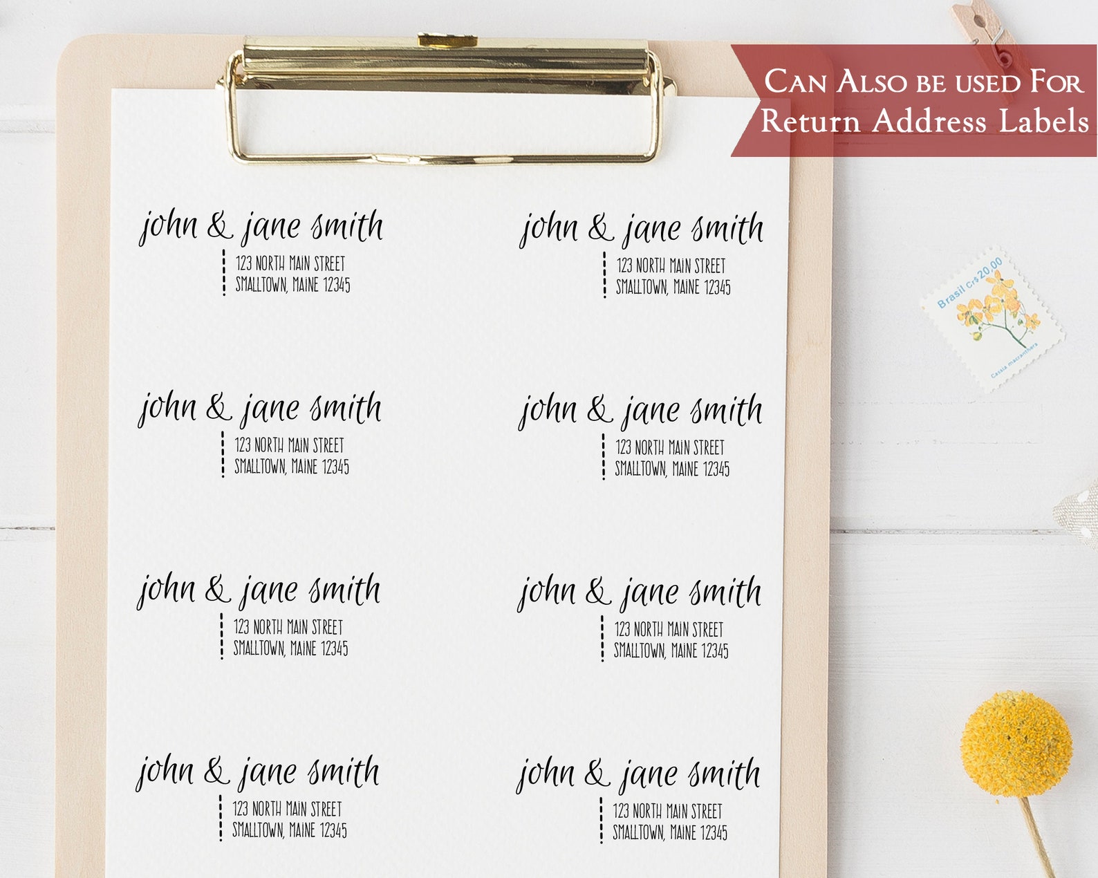 Printable Mail Address Labels Template Casual Calligraphy Printable ...