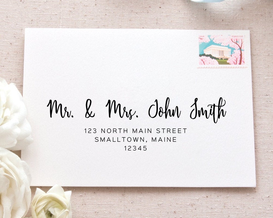 Romantic Calligraphy Mailing Labels Template Easy to Use Printable ...