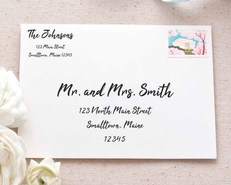 Printable Mail Address Label Template Bundle Casual Calligraphy ...