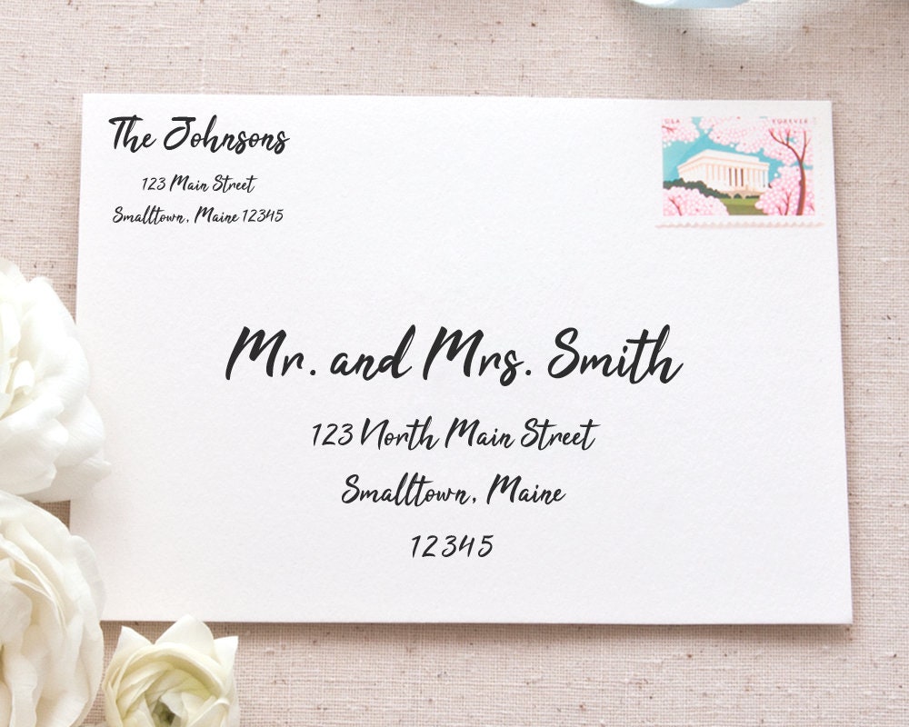 Printable Mail Address Label Template Bundle Casual Calligraphy ...