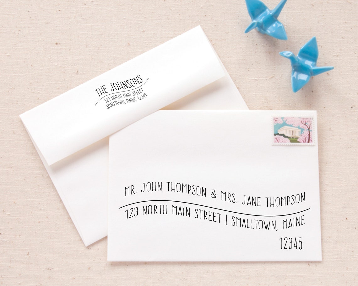 Printable Envelope Address Template Casual Wave Addressing - Etsy
