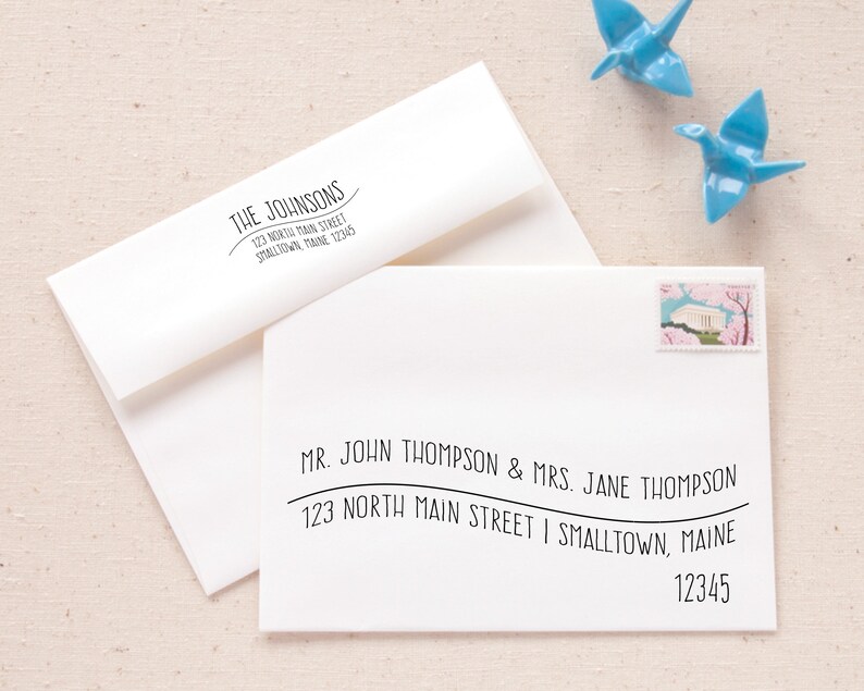 Printable Envelope Address Template Casual Wave Addressing - Etsy