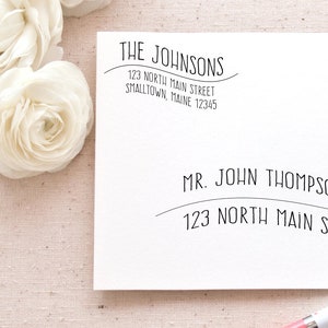 Printable Mail Address Label Template Bundle Casual Wave Printable Mail ...