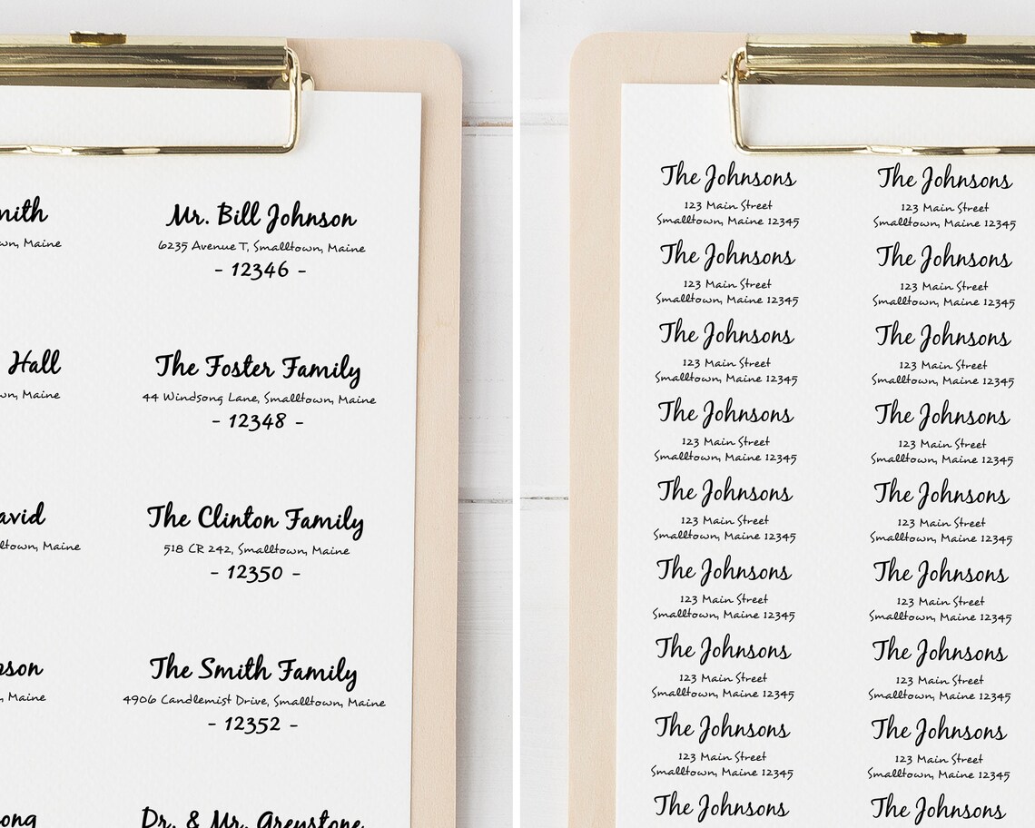 Hand-lettered Calligraphy Address Label Bundle Printable - Etsy