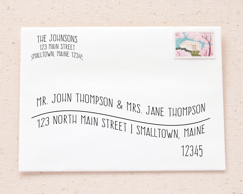 Printable Envelope Address Template Casual Wave Envelope Addressing ...