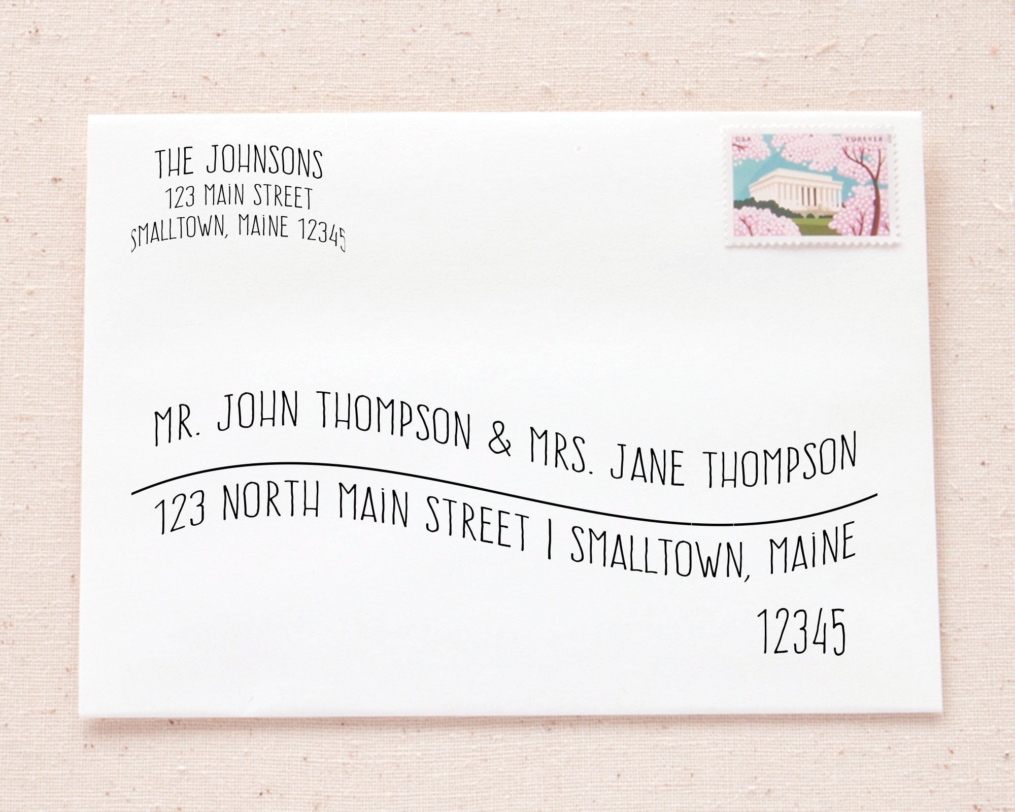 Printable Envelope Address Template Casual Wave Envelope - Etsy