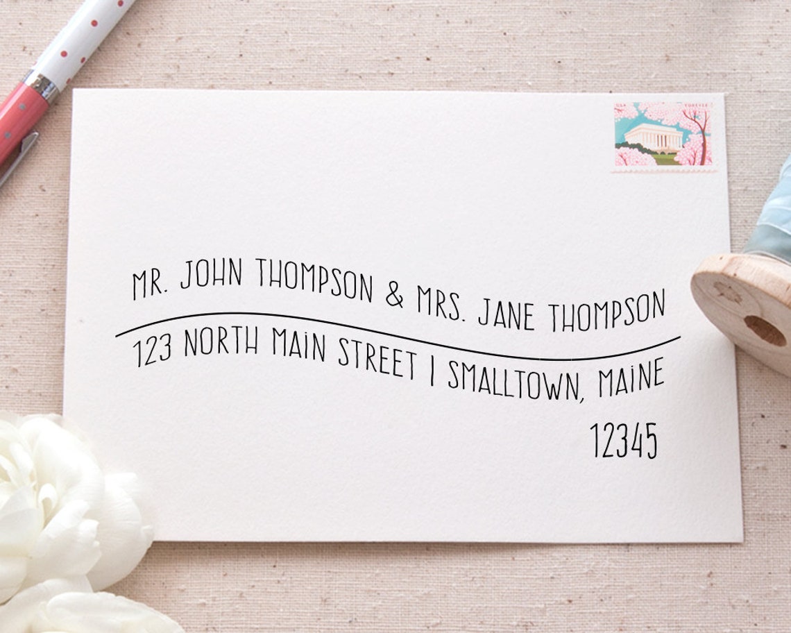 Printable Envelope Address Template Casual Wave Addressing - Etsy