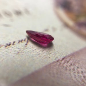 6x4mm Pear Cut Natural Ruby 0.46 Carat Loose Gemstone Faceted Gem ...