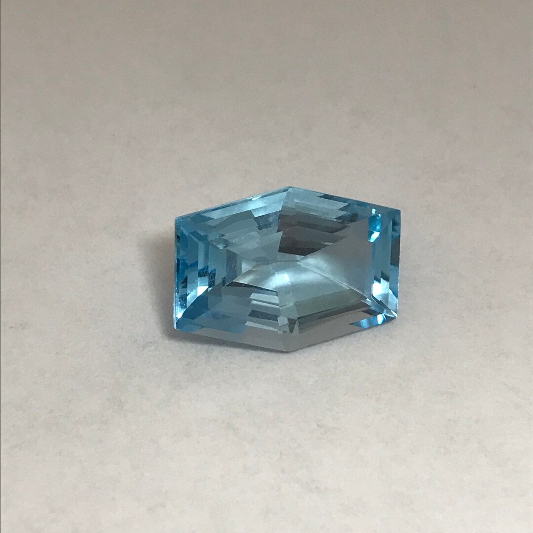 15.53 Carat 18x12mm Blue Topaz Rectangular Hexagon Cut Loose Wholesale ...