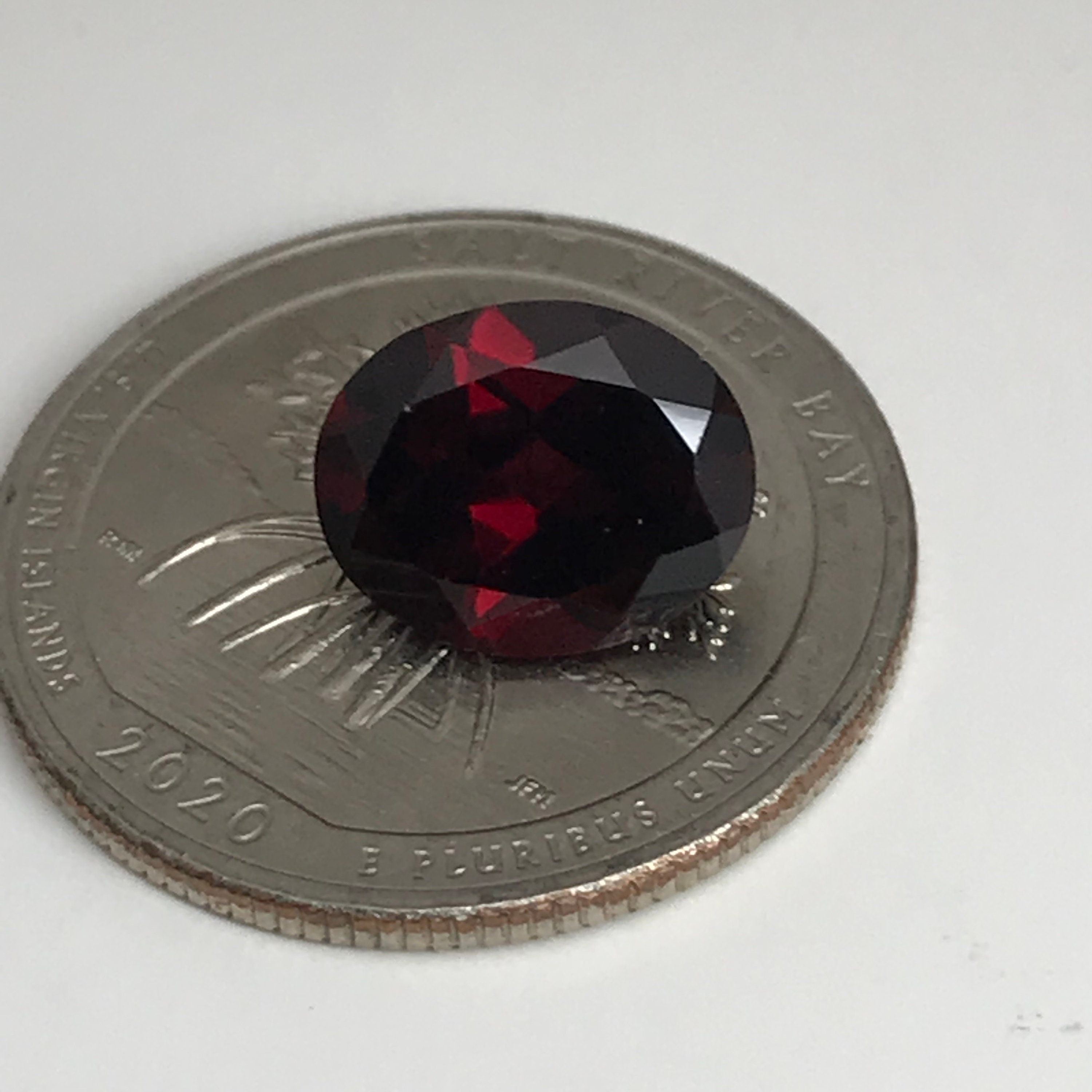 Dark Red Garnet 4.55 Carat 10.9x8.8mm Oval Cut Mozambique | Etsy