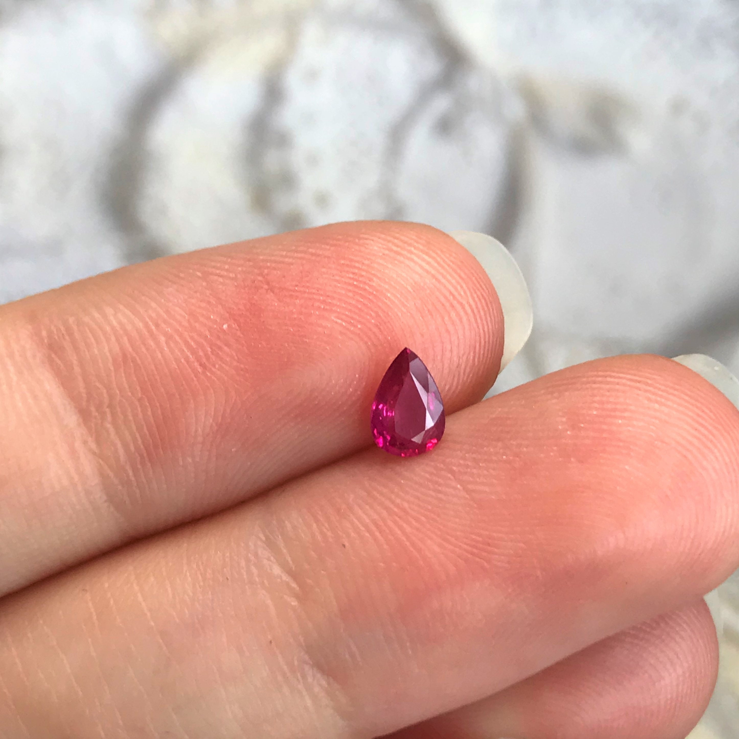 6x4mm Pear Cut Natural Ruby 0.46 Carat Loose Gemstone Faceted | Etsy