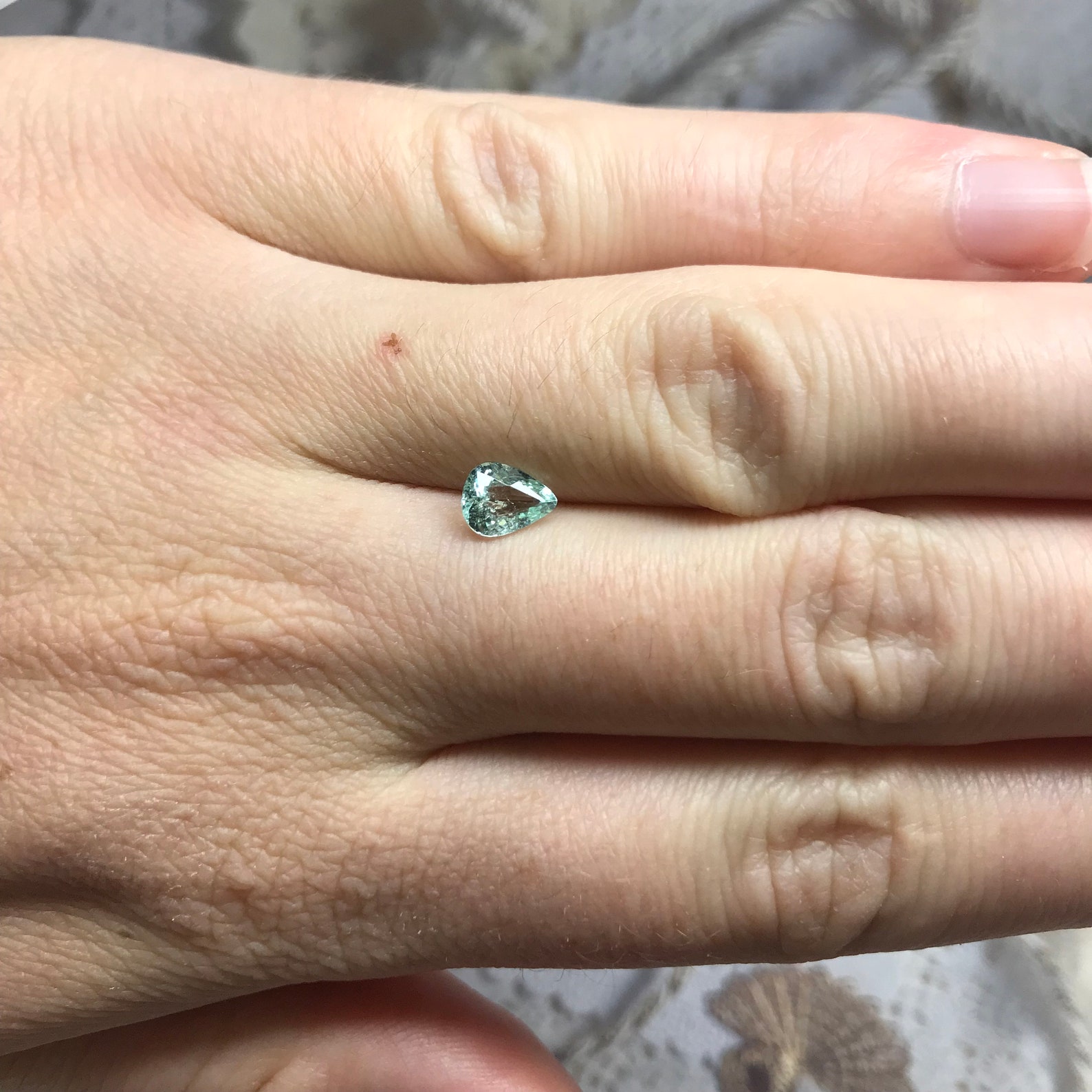Blue Green Copper-bearing Tourmaline Paraiba 6x5 Mm .60 Carats Faceted ...