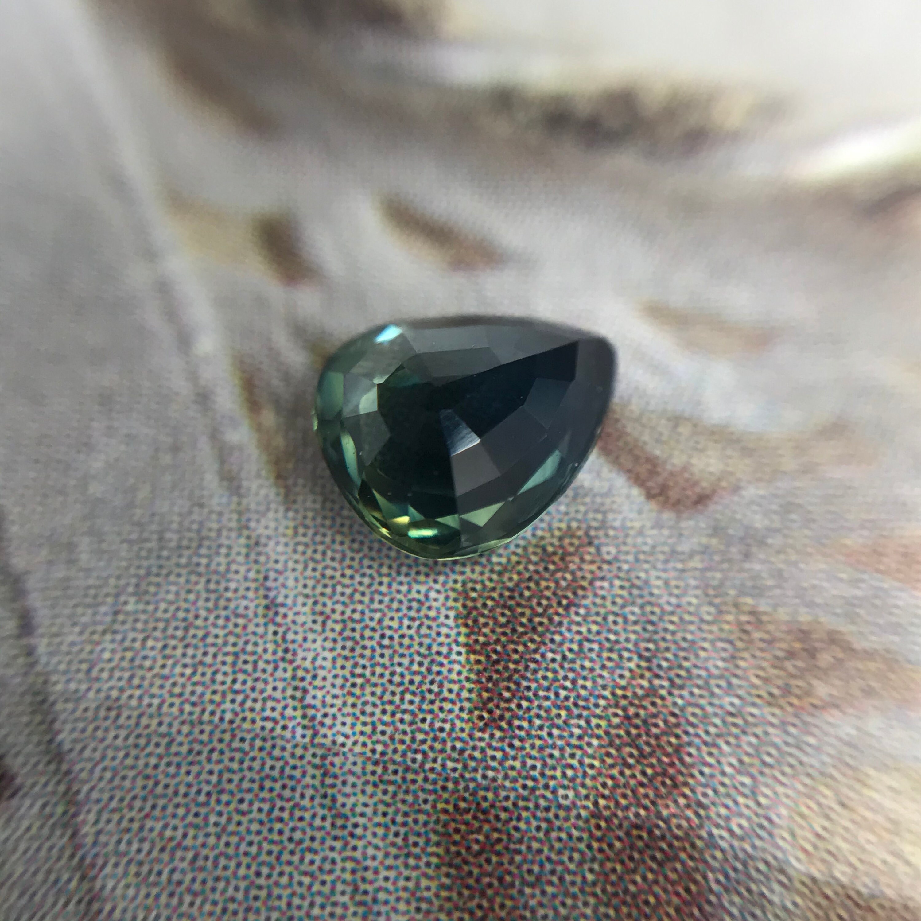 Natural Dark Teal Blue Sapphire 5.8x4.8mm 0.63 Carat Pear | Etsy