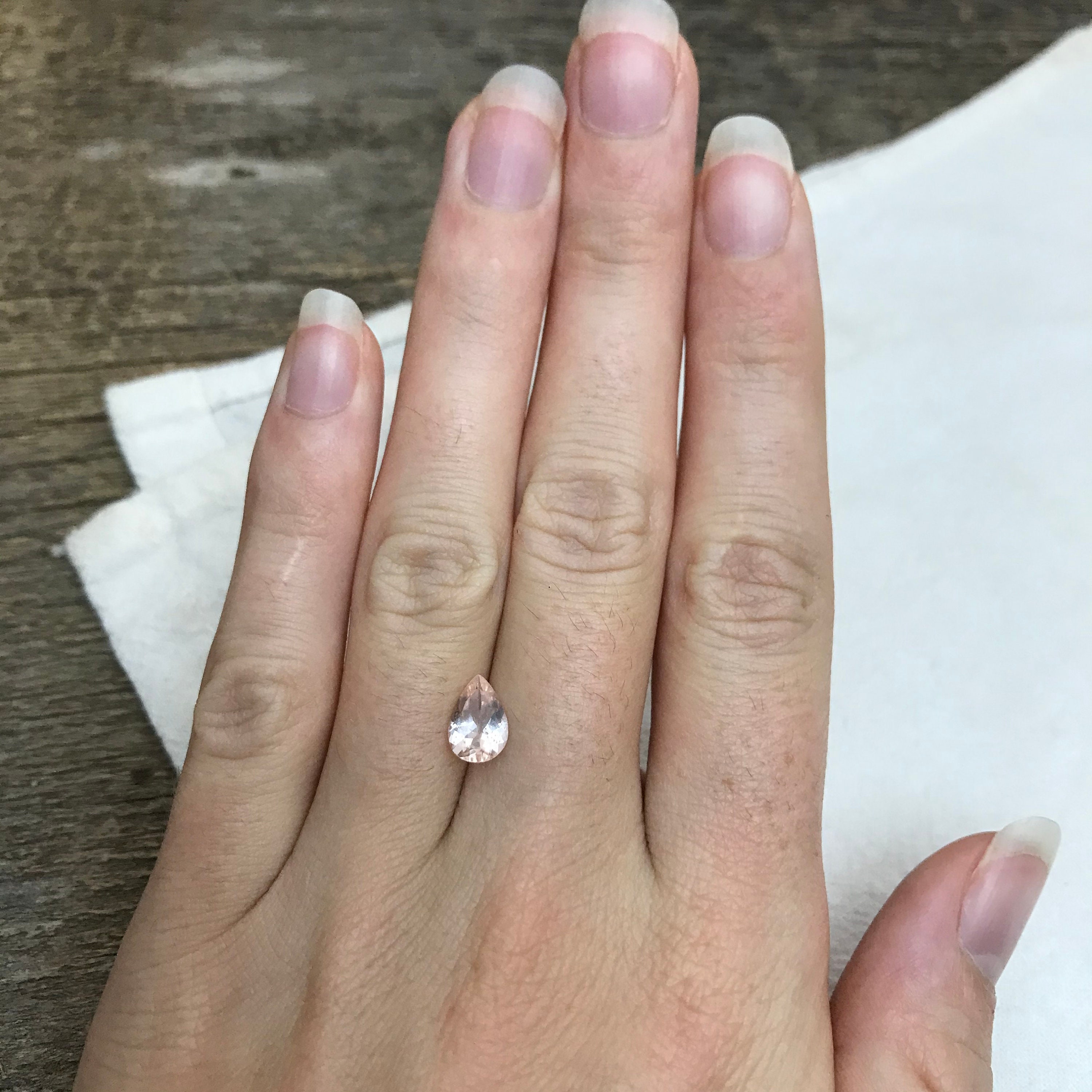 Light Pink Morganite 8.7x6mm 0.98 Carat Pear Cut Pink Loose | Etsy
