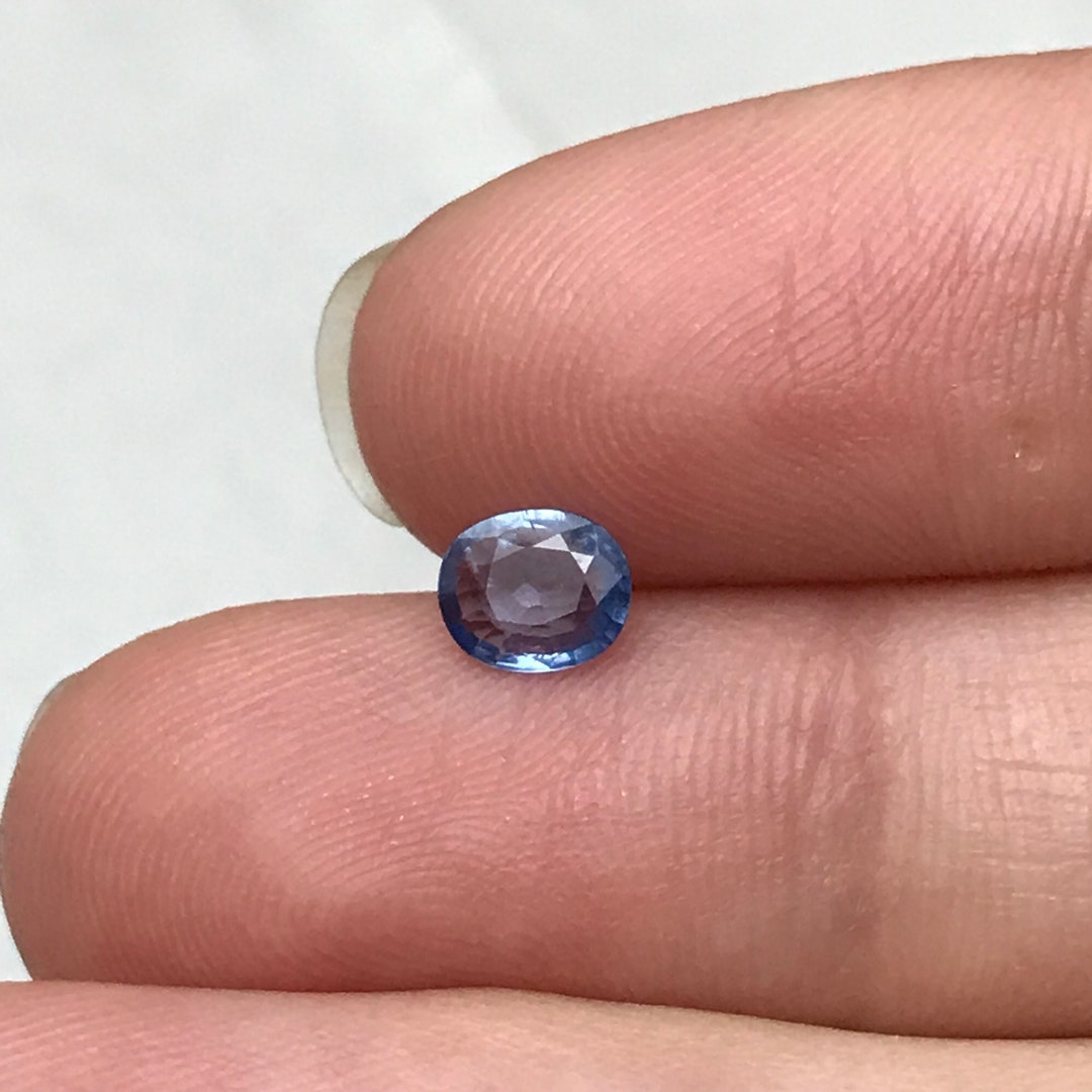 0.50ct Natural Light Blue Sapphire 5.8x4.8mm Oval Faceted Loose ...