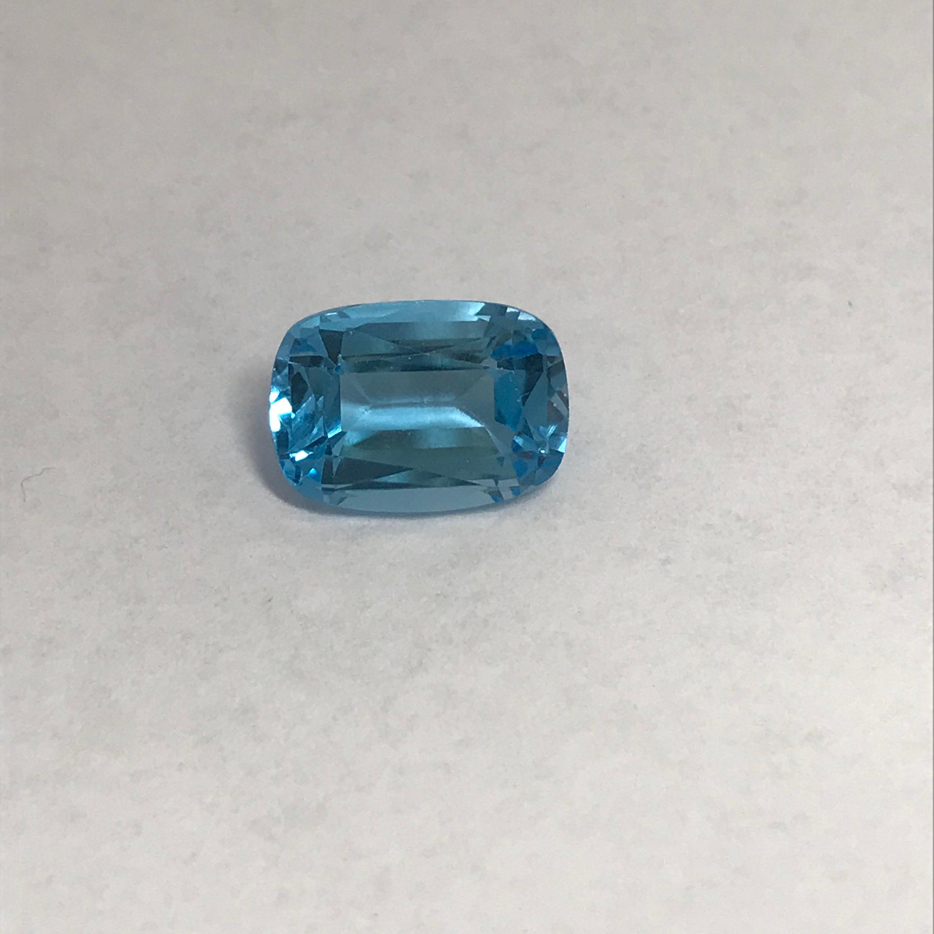14x10mm Blue Topaz Cushion Cut 8 Carat Loose Gem Baby Swiss Blue - Etsy