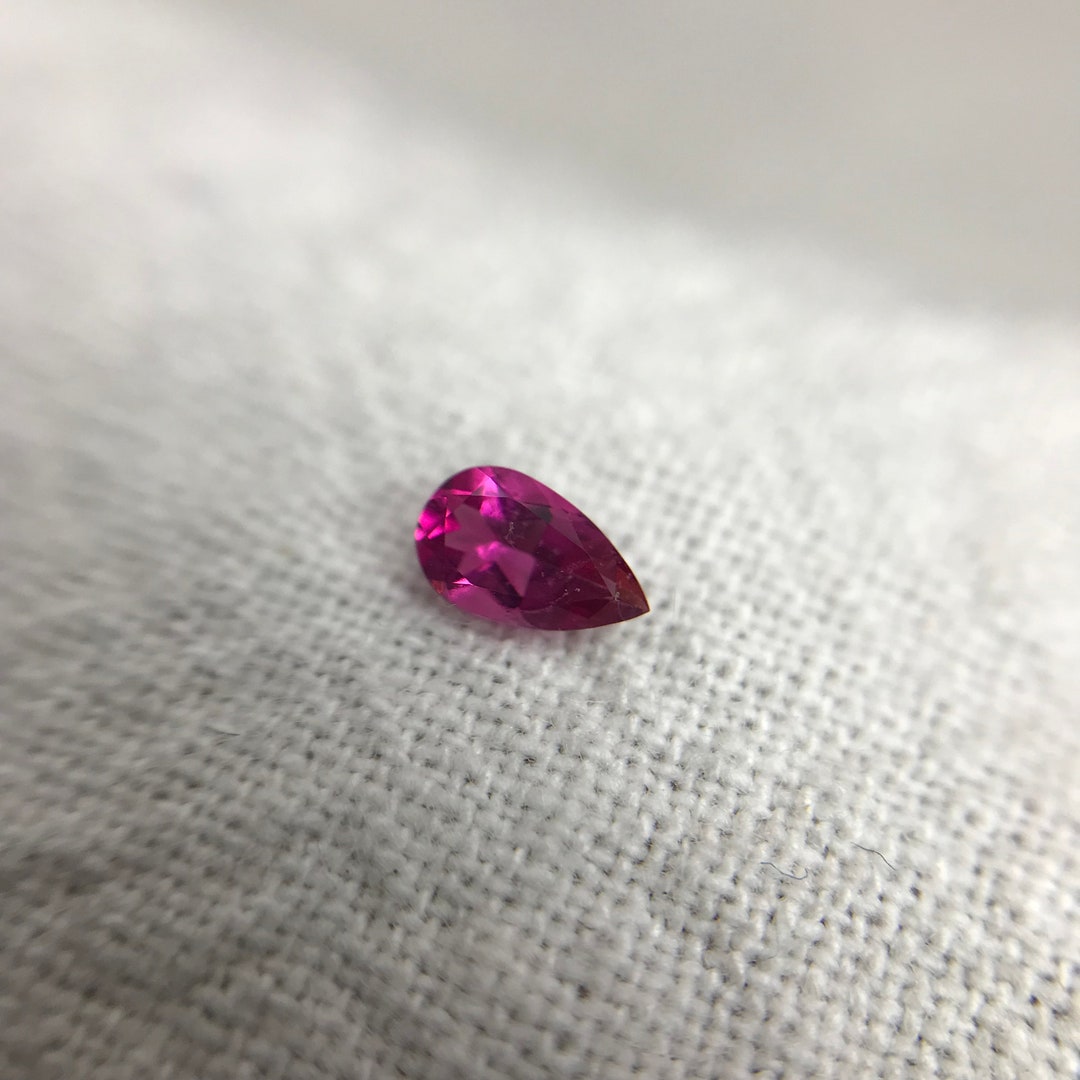 0.10 Ct Red Beryl 4.4x2.6mm Pear Cut, Natural Utah Red Beryl, Faceted ...
