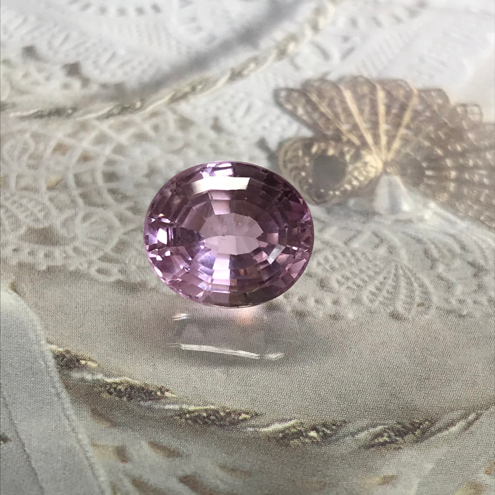 Kunzite 13x11.3mm 8.4 Carats Oval Pink Purple Spodumene - Etsy
