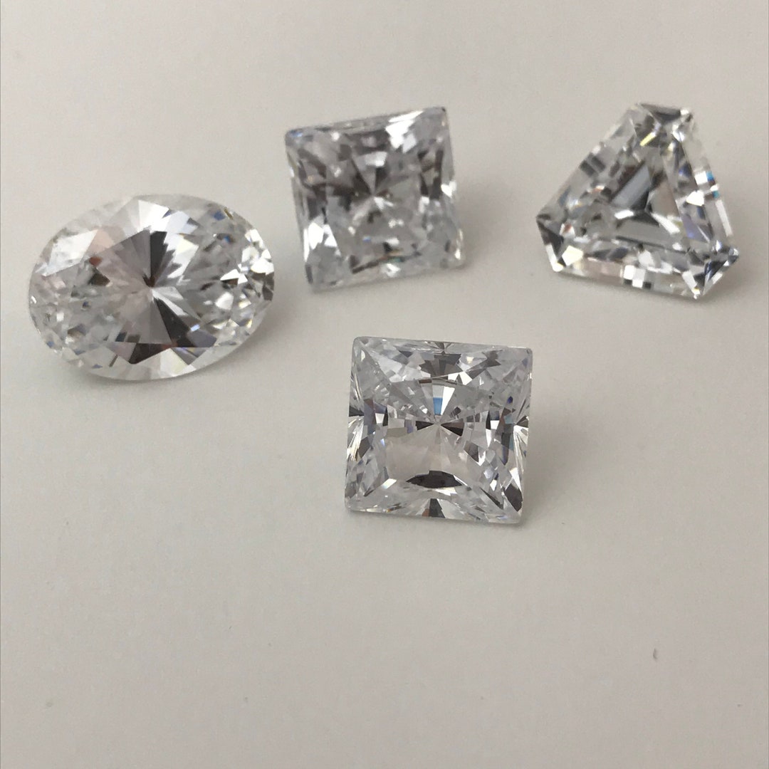 Pick One- Loose Colorless Cubic Zirconia, Oval Triangle Clear CZ, 11 ...