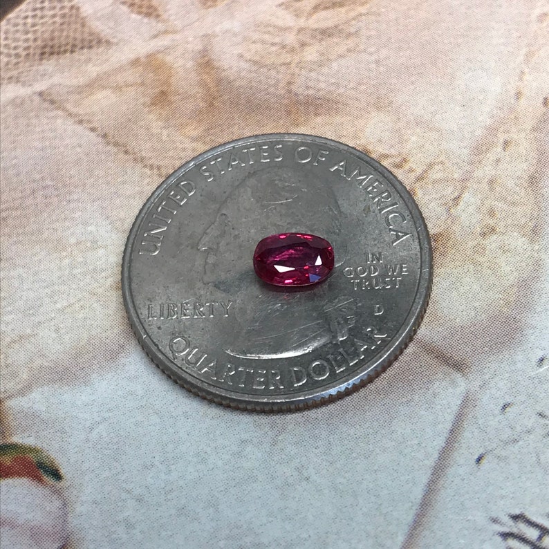 0.61 Carat Natural Ruby Heat Only 6x4mm Loose Gemstone - Etsy