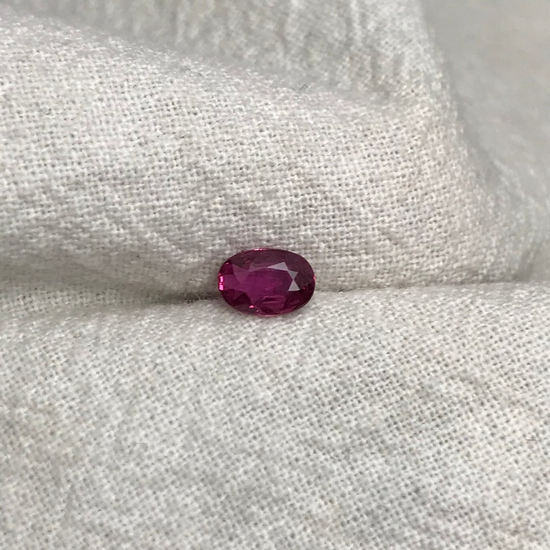0.56 Carat Natural Ruby 6x4mm Oval Cut, Loose Gemstone Faceted Gem ...
